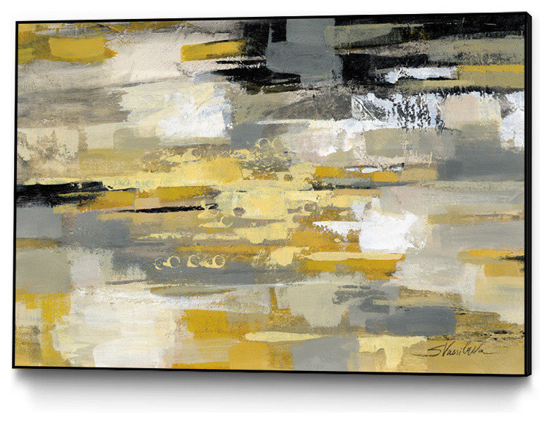 "Urban Walkway" Art Block Framed Canvas, 36"x24" - Contemporary ...