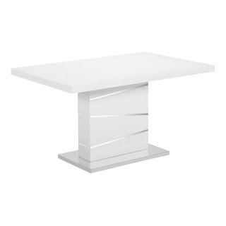 55" Rectangular White glossy dining table - Contemporary - Dining ...