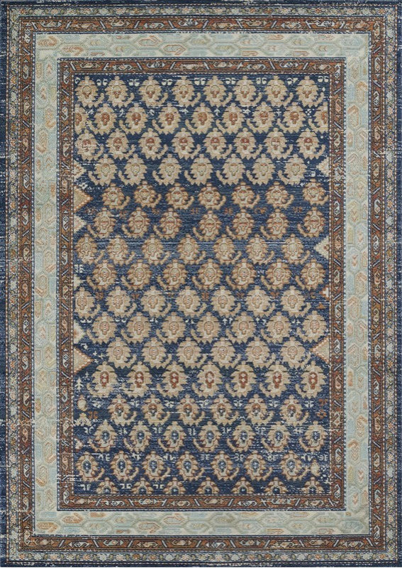 Momeni Lillihan LIH-4 Traditional Navy Area Rug, 5'3"x7'3 ...