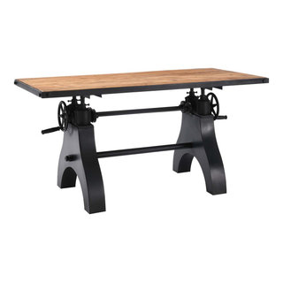Genuine 60" Crank Adjustable Height Dining Table and Computer Desk ...