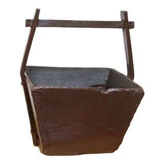 Rustic Painted and Lacquered Chinese Basket - Asian - Baskets - by De ...