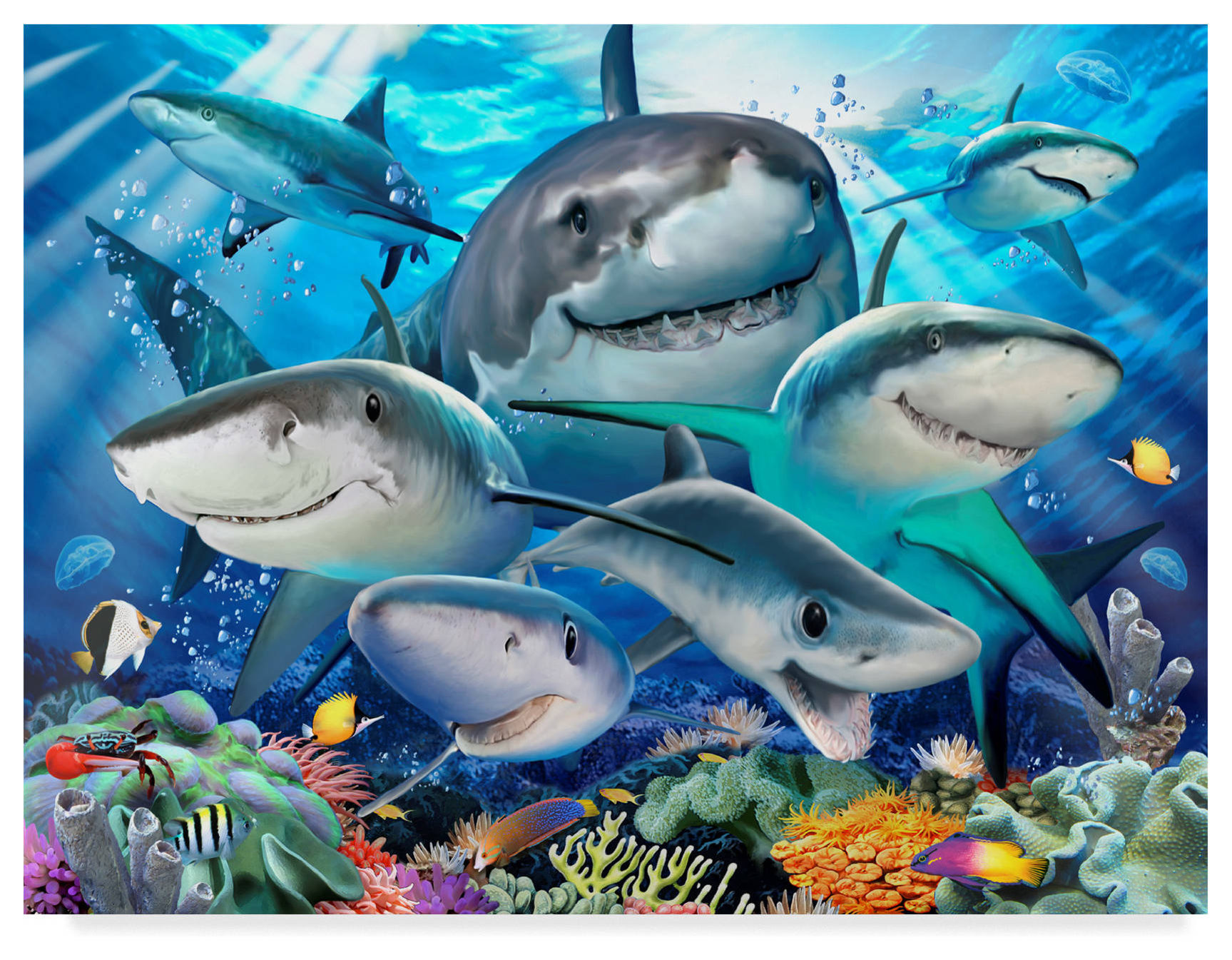 "Goofy Fish" by Howard Robinson, Canvas Art, 32"x24" - Beach Style ...