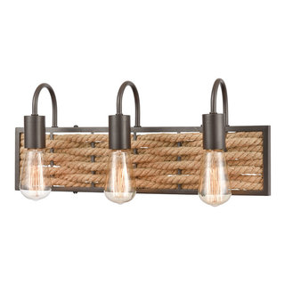 Weaverton 3-Light Vanity Light, Oil Rubbed Bronze - Beach Style ...