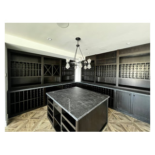 Espresso Finish wine cabinetry - Traditional - Wine Cellar - Los ...
