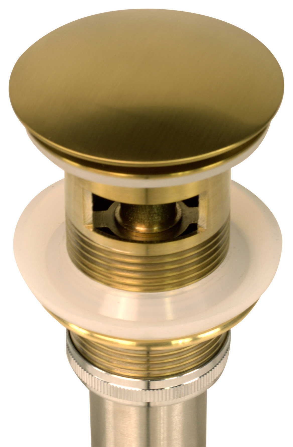Nantucket Sinks' Brushed Gold Finish Umbrella Drain With Overflow NS ...