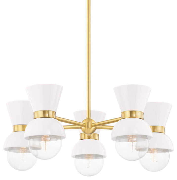 Mitzi Gillian Five Light Chandelier - Contemporary - Chandeliers - by ...