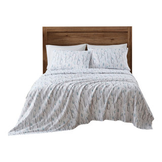 Flannel Enchanted Forest Sheet Set, King - Modern - Sheet And ...