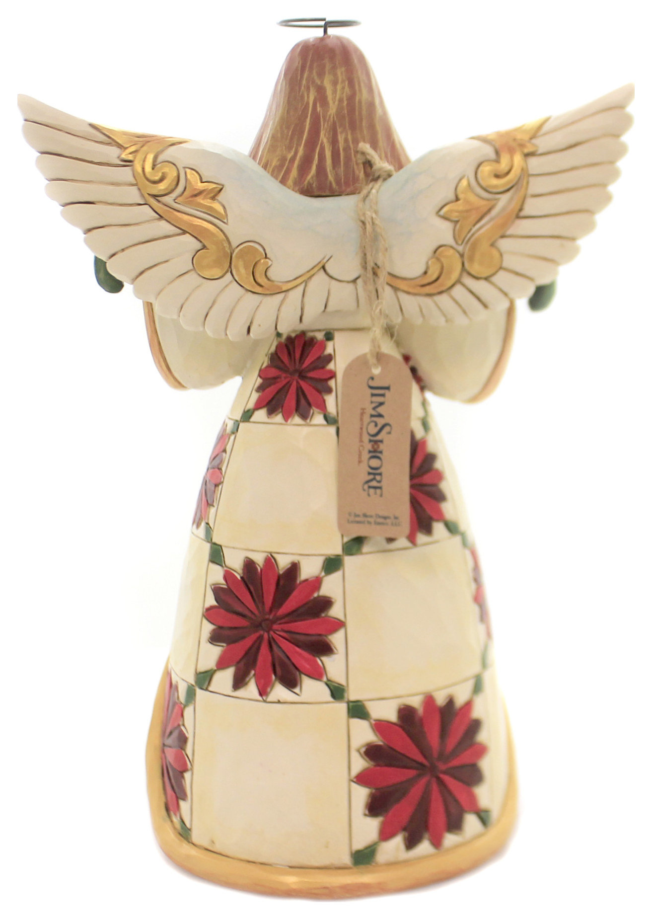 Jim Shore WINTER BEAUTY, BLOOM Polyresin Angel Poinsettia 6002902 ...