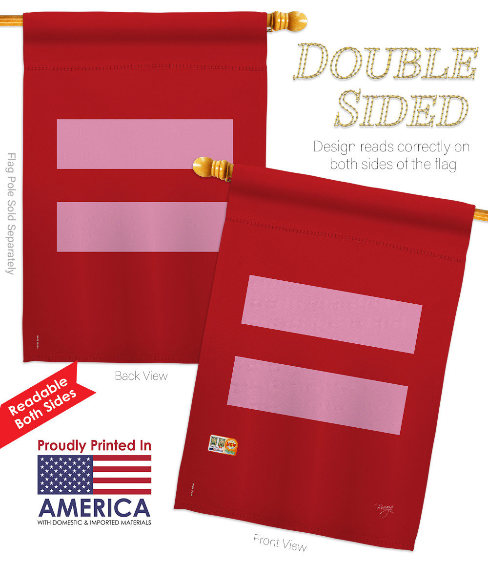 Equality Inspirational Support House Flag Set, 28" X 40" X 0.1 ...
