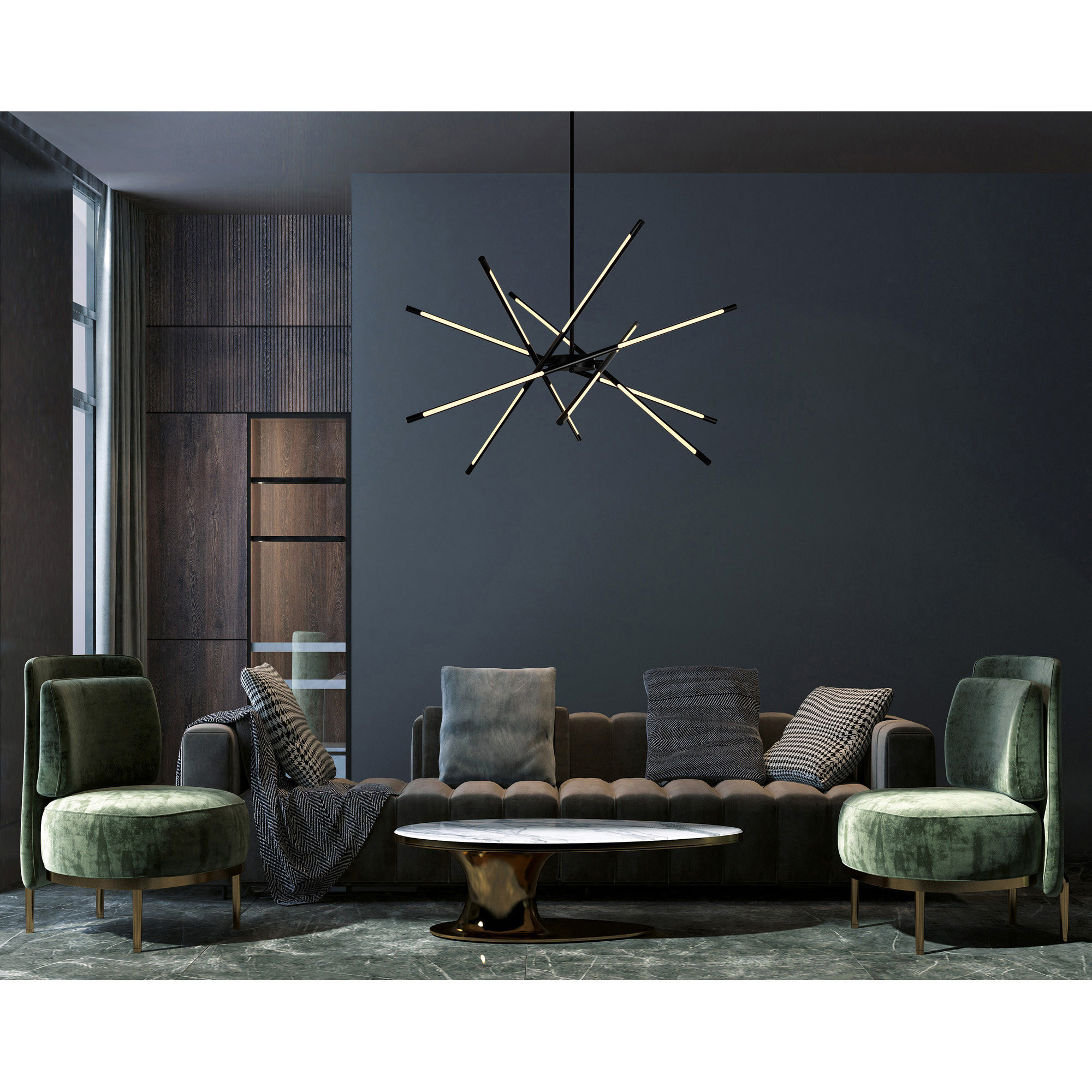 Oskil LED Integrated Chandelier, 43 inches - Modern - Chandeliers - by ...