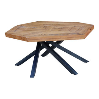 Ello Teak Vaneer Coffee Table - Industrial - Coffee Tables - by HOME ...