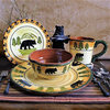 Black Bear Dinnerware, 16 Piece Set - Rustic - Dinnerware Sets - by ...