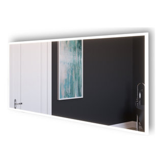 Smart Lisa Dimmable LED Bathroom Mirror With Voice Control, 72"x30 ...