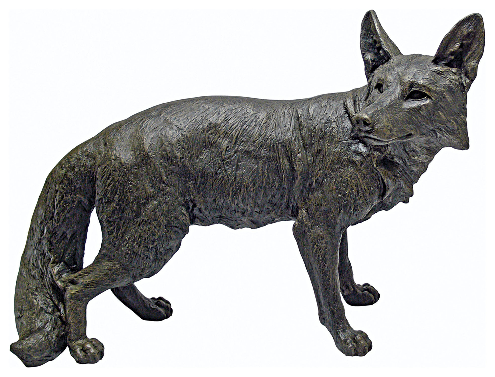 Bushy Tail Fox Statue - Rustic - Garden Statues And Yard Art - by ...