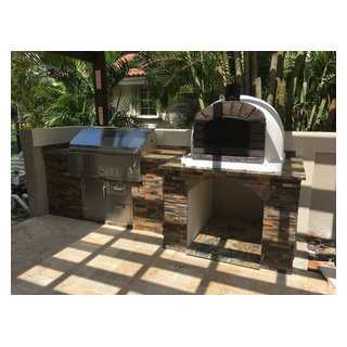 Outdoor Wood Fired Pizza Ovens and Outdoor Kitchens - Rustic - New York ...