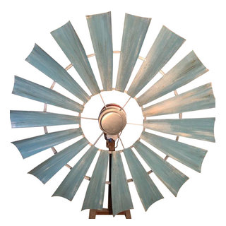 46 Inch Weathered Texas Turquoise Windmill Ceiling Fan | The American ...