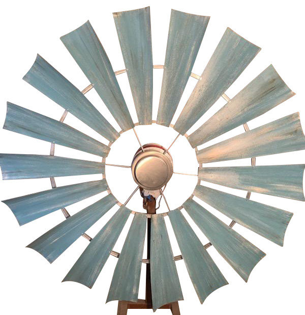 46 Inch Weathered Texas Turquoise Windmill Ceiling Fan | The American ...