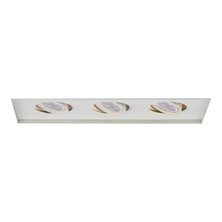 Low Voltage Multiple Three Light Invisible Trim, White - Recessed Trims ...