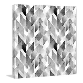 "Ribbon Crossing" Painting Print on Canvas, 32"x32" - Contemporary ...