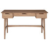 Linon Luca Rattan Wood Desk with Drawers in Natural - Tropical - Desks ...