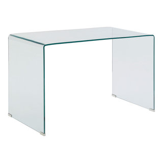Ripley Glass Writing Desk Clear - Contemporary - Desks And Hutches - by ...