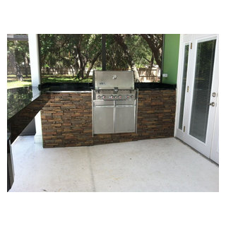 Outdoor Kitchens and Bars with Faux Stone Panels - Patio - Charlotte ...
