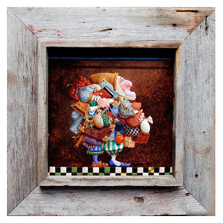 Deep Bo Frames, Rustic Barn Wood, 10"x10" - Rustic - Picture Frames ...