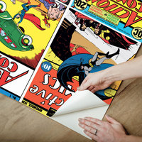 Classic Dc Comics Covers Peel and Stick Wallpaper Mural - Contemporary ...