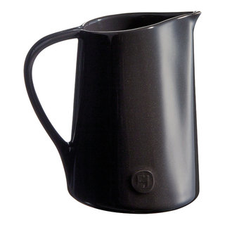 Emile Henry Charcoal Ceramic 1 Quart Pitcher - Contemporary - Pitchers ...