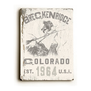 Breckenridge Ski Wooden Sign, 20x14 - Traditional - Novelty Signs - by ...