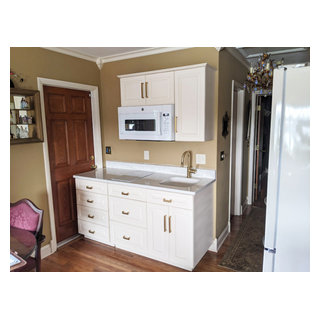 Custom Traditional Raised Panel Kitchenette with Quartz Countertop ...