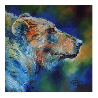 Marcia Baldwin 'Bear Abstract' Canvas Art, 14"x14" - Rustic - Prints ...