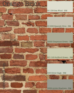 Exterior Paint with Red/Orange Brick