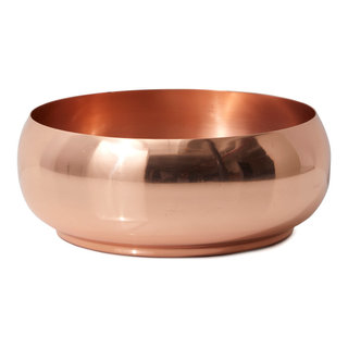 Decorative Shallow Copper Plated Bowl for Low Arrangements, 3"x8 ...