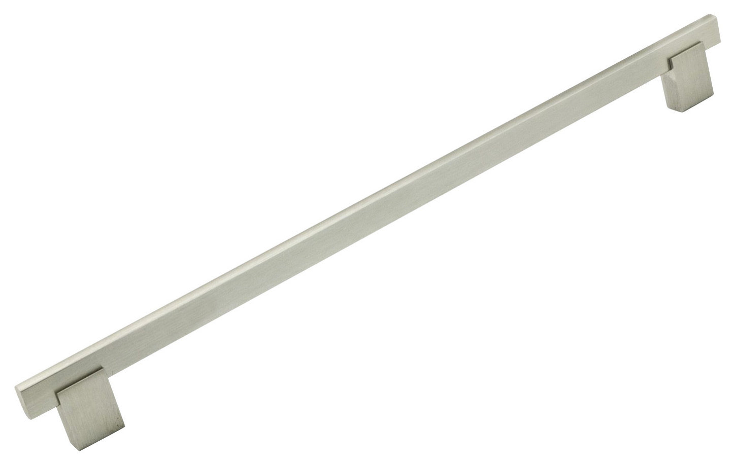 Bridge Style Brushed Nickel Metal Handle, 10-1/8" Hole Centers, 11-3/8 ...