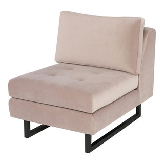 Janis Blush Fabric Armless Sofa Seat, HGSC596 - Transitional ...