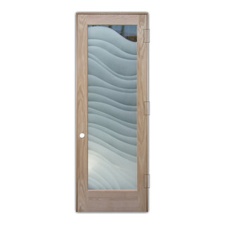 Interior Doors - Dreamy Waves Frosted Glass Design - 28" x 80 ...