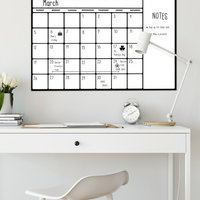 Black and White Dry Erase Calendar - Contemporary - Wallpaper - by ...