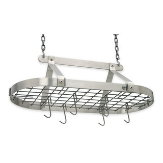 Decor Classic Oval Pot Rack Stainless Steel - Transitional - Pot Racks ...