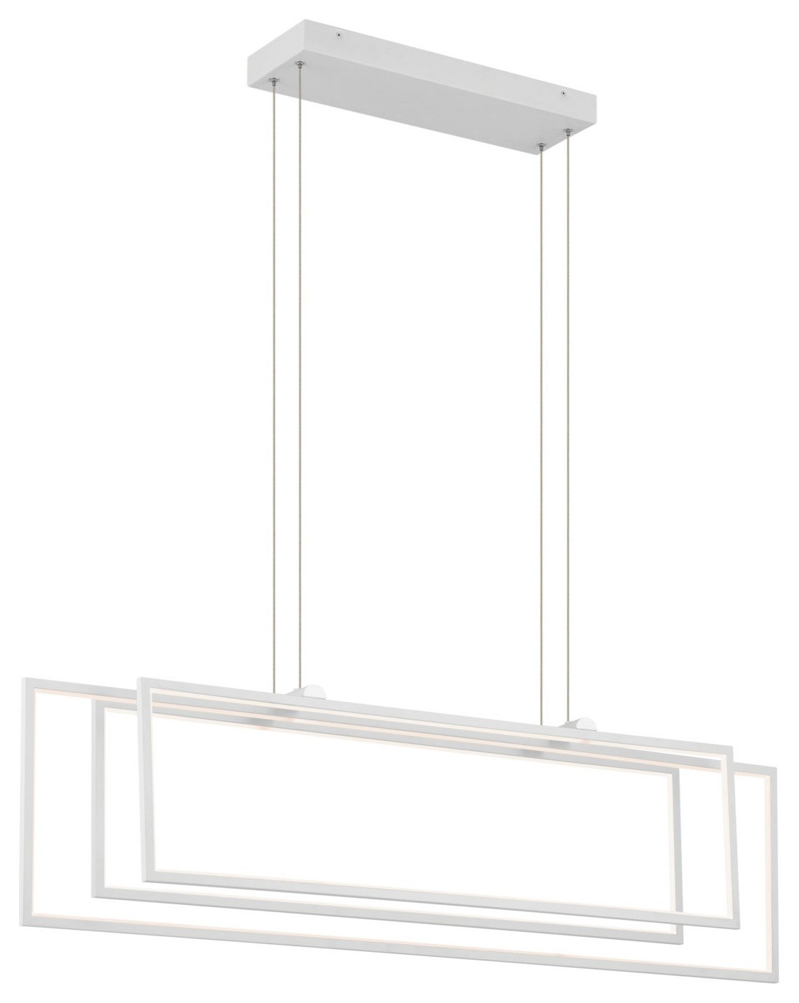 Jestin LED Linear Chandelier in White - Modern - Kitchen Island ...