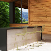 Brody Bar Chair (Set of 2) Gold - Contemporary - Outdoor Bar Stools And ...