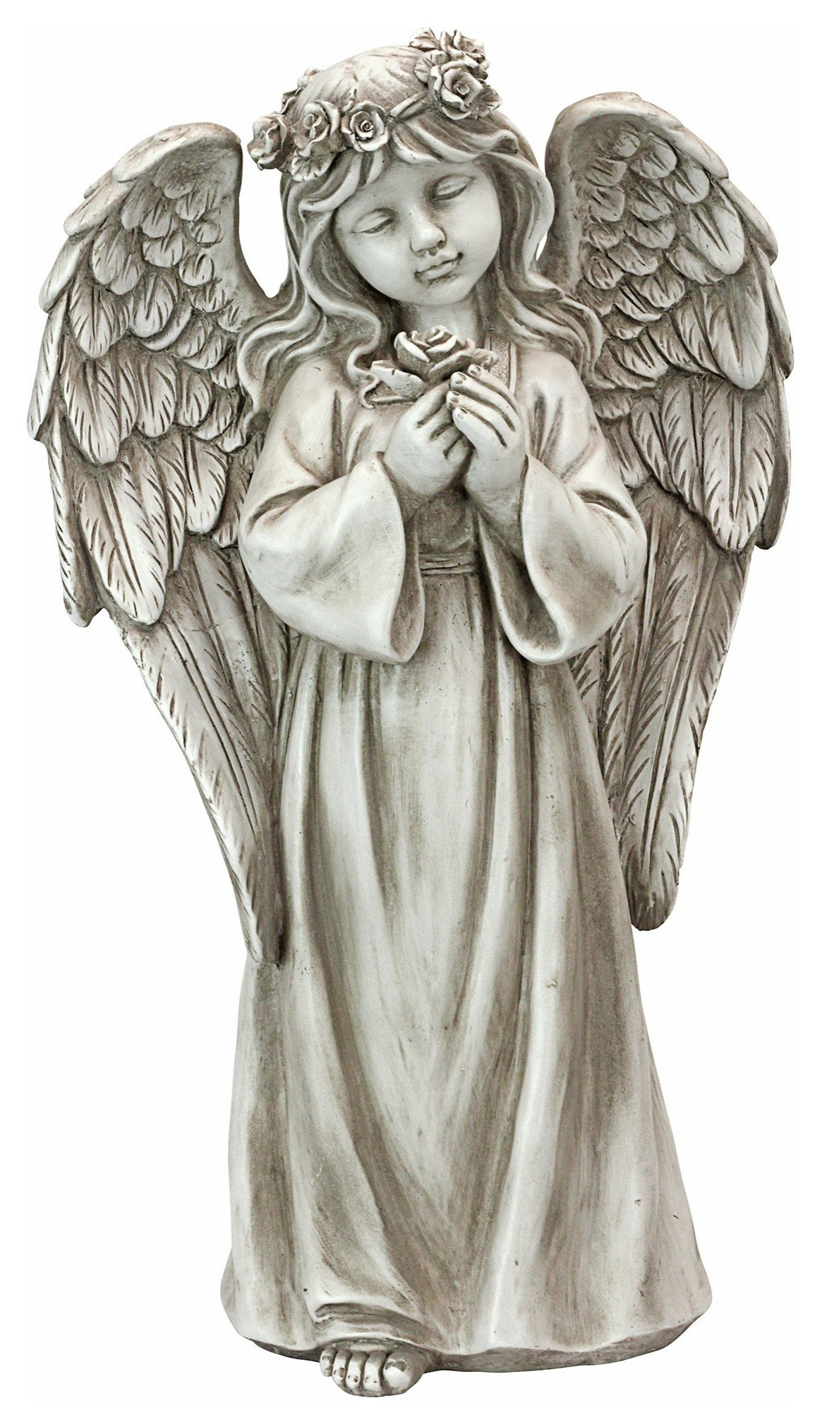 Divine Messenger Angel Statue - Traditional - Garden Statues And Yard ...