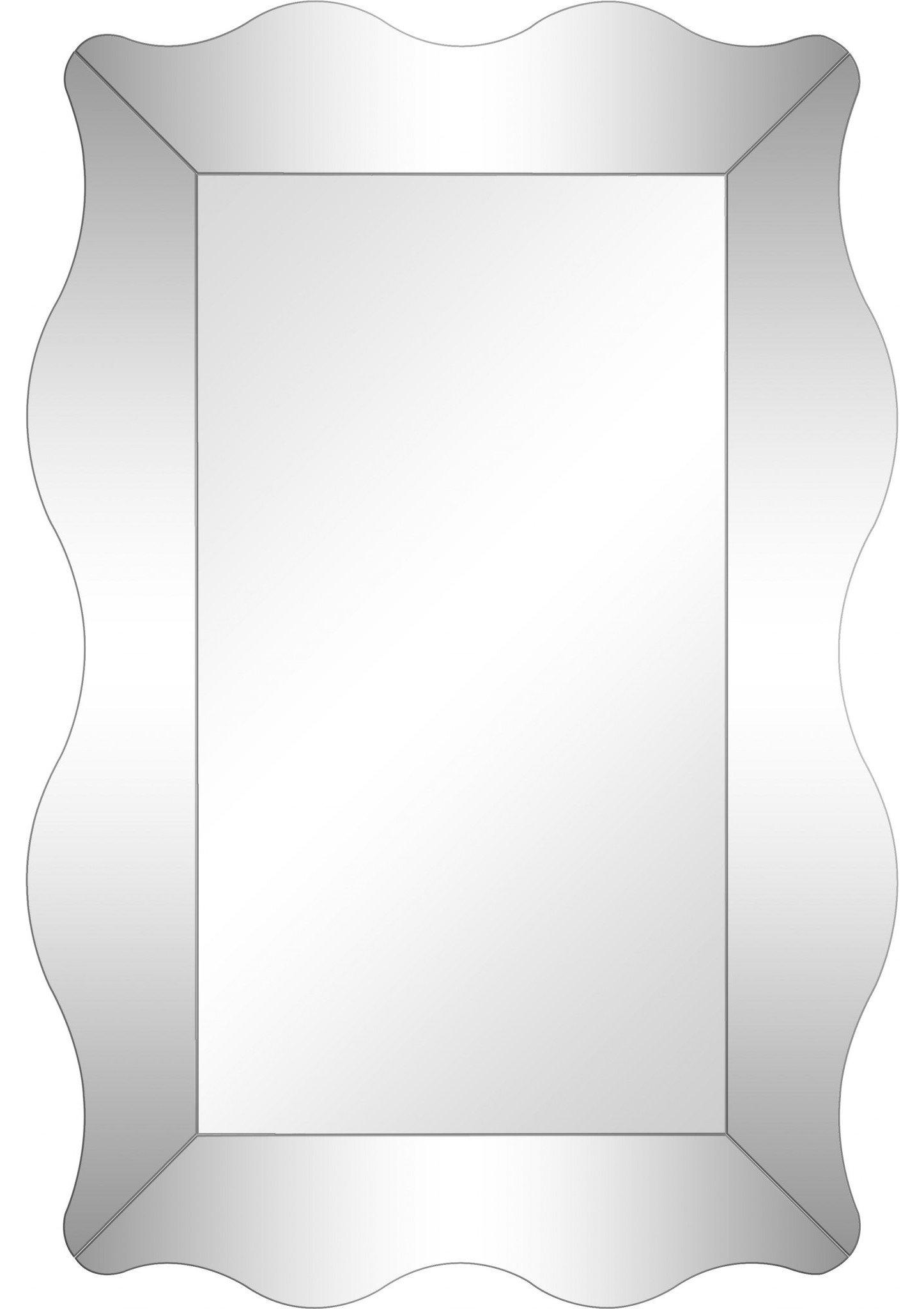 Curvy Framed Glass Mirror - Contemporary - Wall Mirrors - by UStradeENT ...