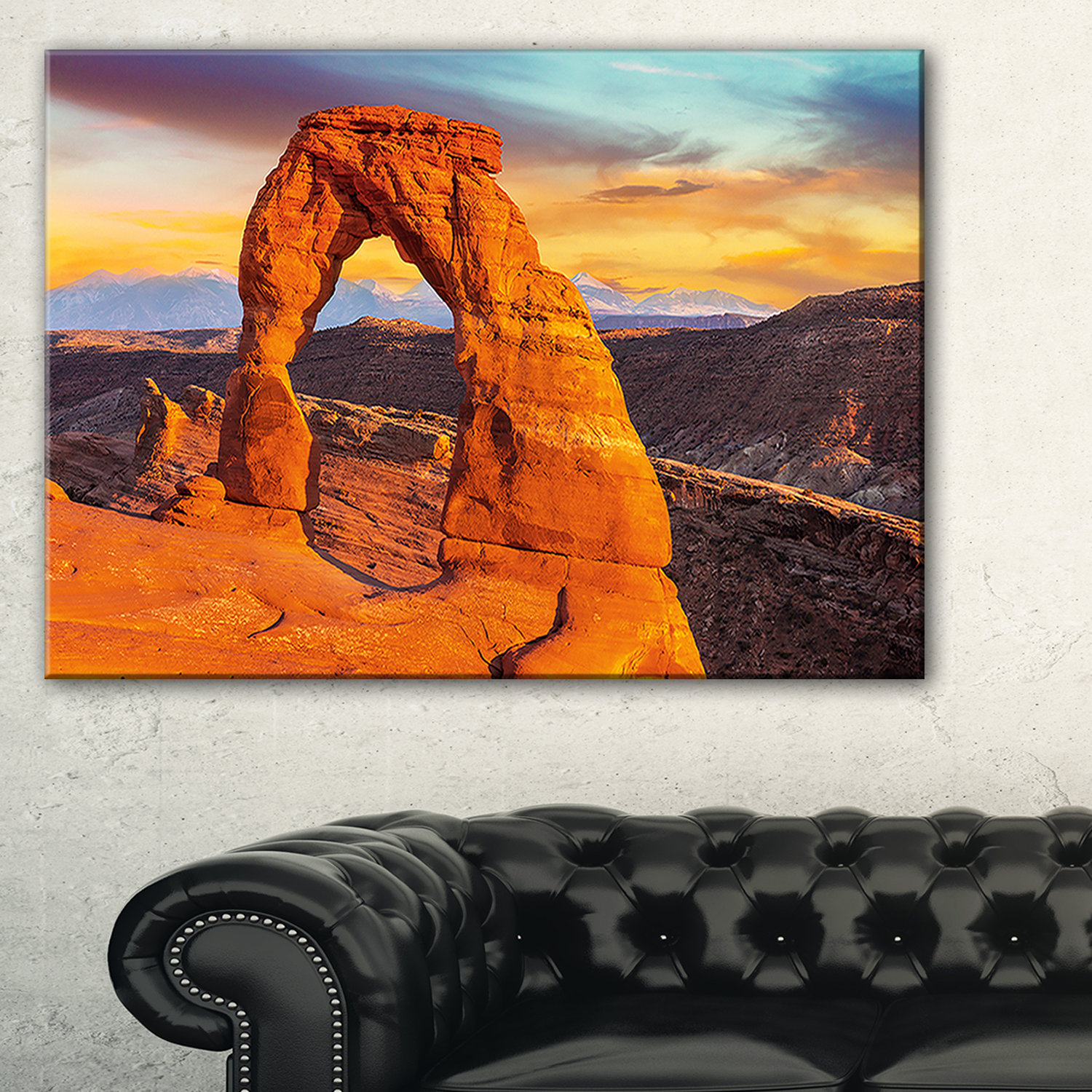 "Delicate Arch in Arches Park" Landscape Photo Canvas Art Print, 40"x20 ...