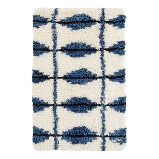 Noma Indigo Woven Wool Rug, Runner-2.5'x8' - Contemporary - Hall And ...
