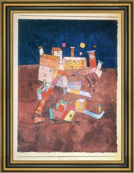 Paul Klee Part of G - 18" x 24" Framed Premium Canvas Print, 21 x 28 ...
