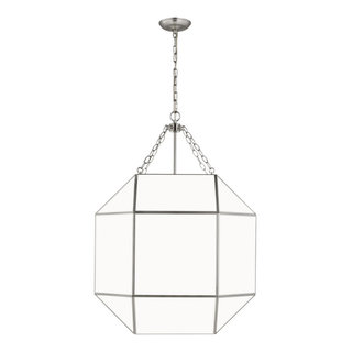 Morrison Four Light Lantern in Brushed Nickel - Transitional - Pendant ...