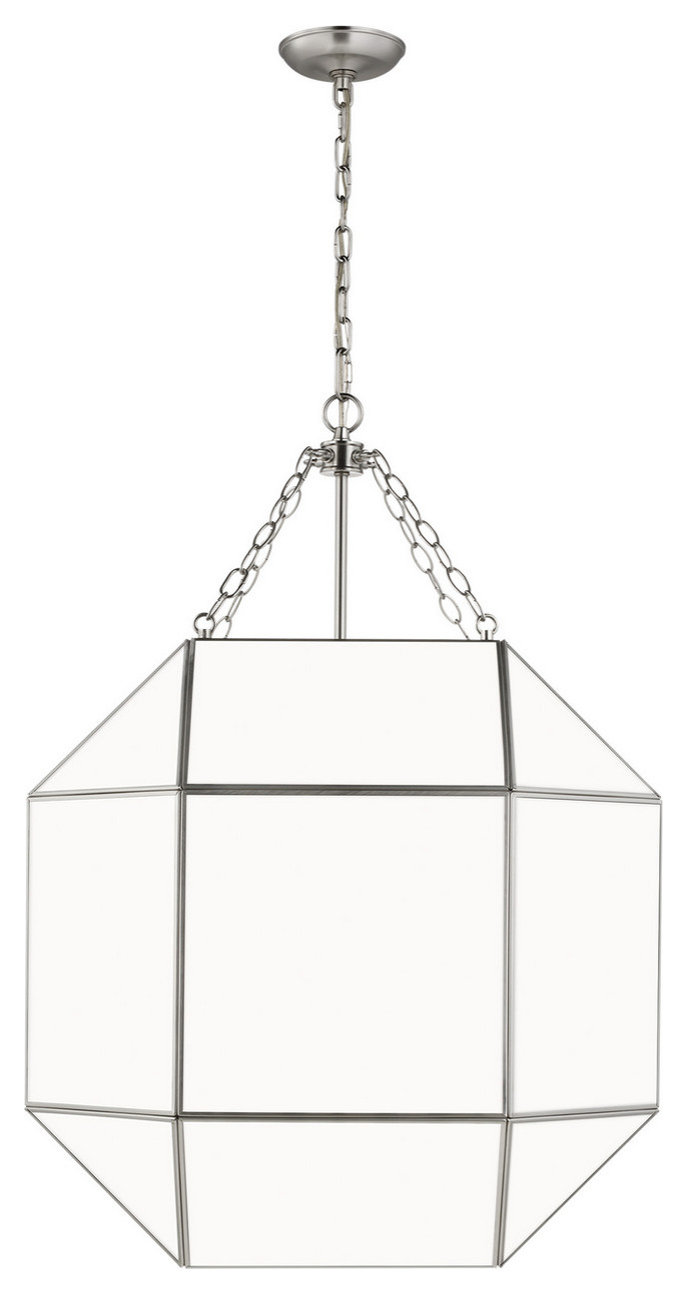Morrison Four Light Lantern in Brushed Nickel - Transitional - Pendant ...