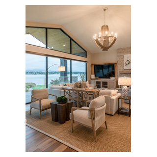 Horseshoe Lakehouse Renovation - Beach Style - Family Room - Denver ...