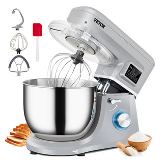 VEVOR 660W Stand Mixer 6-Speed Tilt-Head Dough Mixer 7.4 Qt Bowl 3 ...